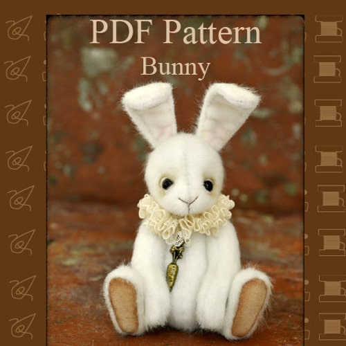 Artist Bunny PDF DIY Rabbit Pattern Teddy Bear Pattern - Etsy