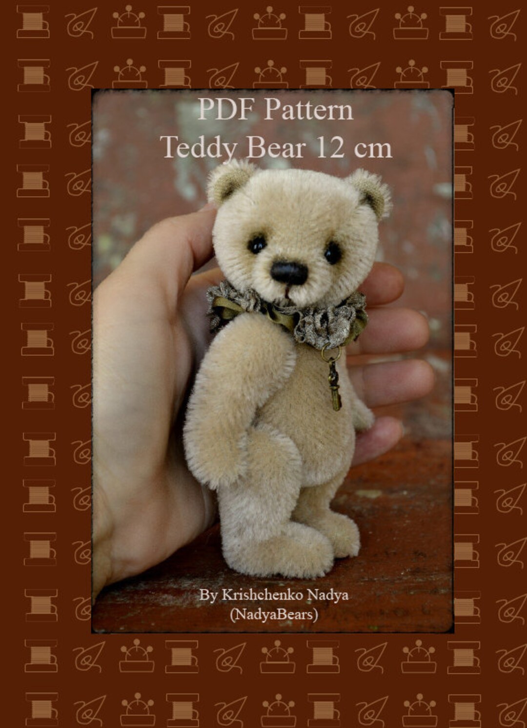 PDF Pattern Teddy Bear 12 Cm Artist Teddy Bear Pattern PDF Pattern ...