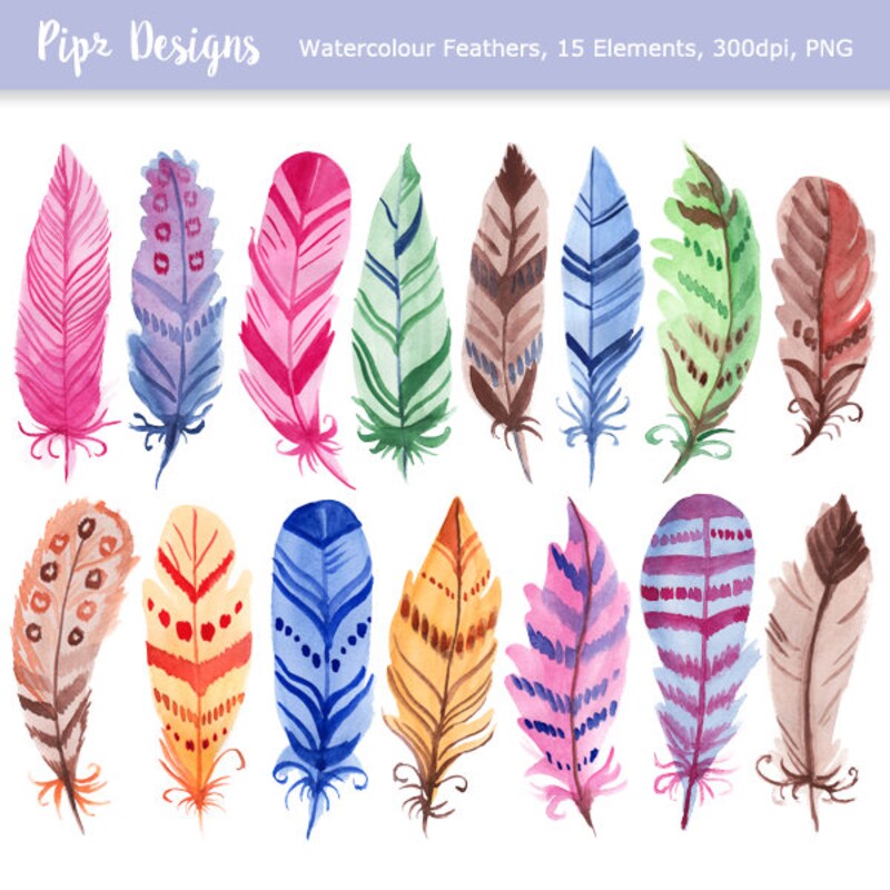 Watercolor Feather - Etsy
