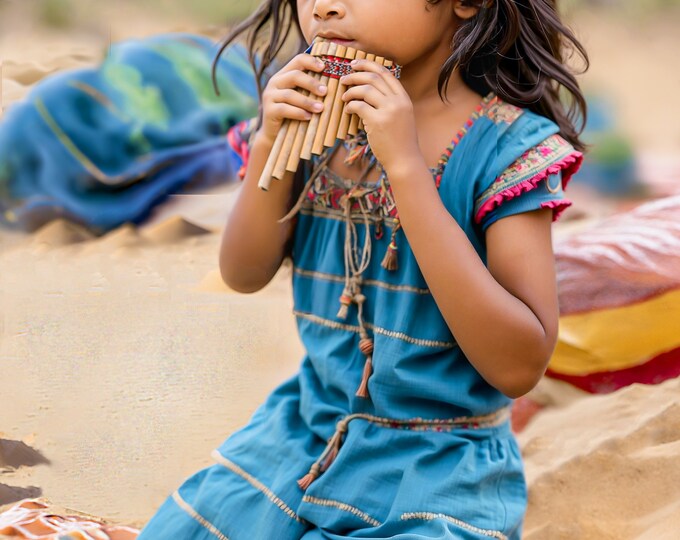 NEW Arrivals ! Authentic Pan Flute, Colorful Stripe With String, Andean ...