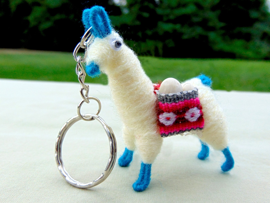 Llamas With Colorful Feet | Mini Lllama Key Chains | Pocket Alpaca Key ...