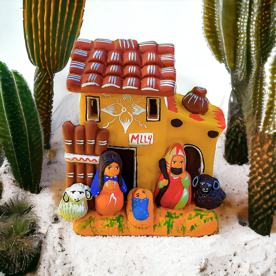 Unique Little Village Church Nativity Set | Charming South American ...