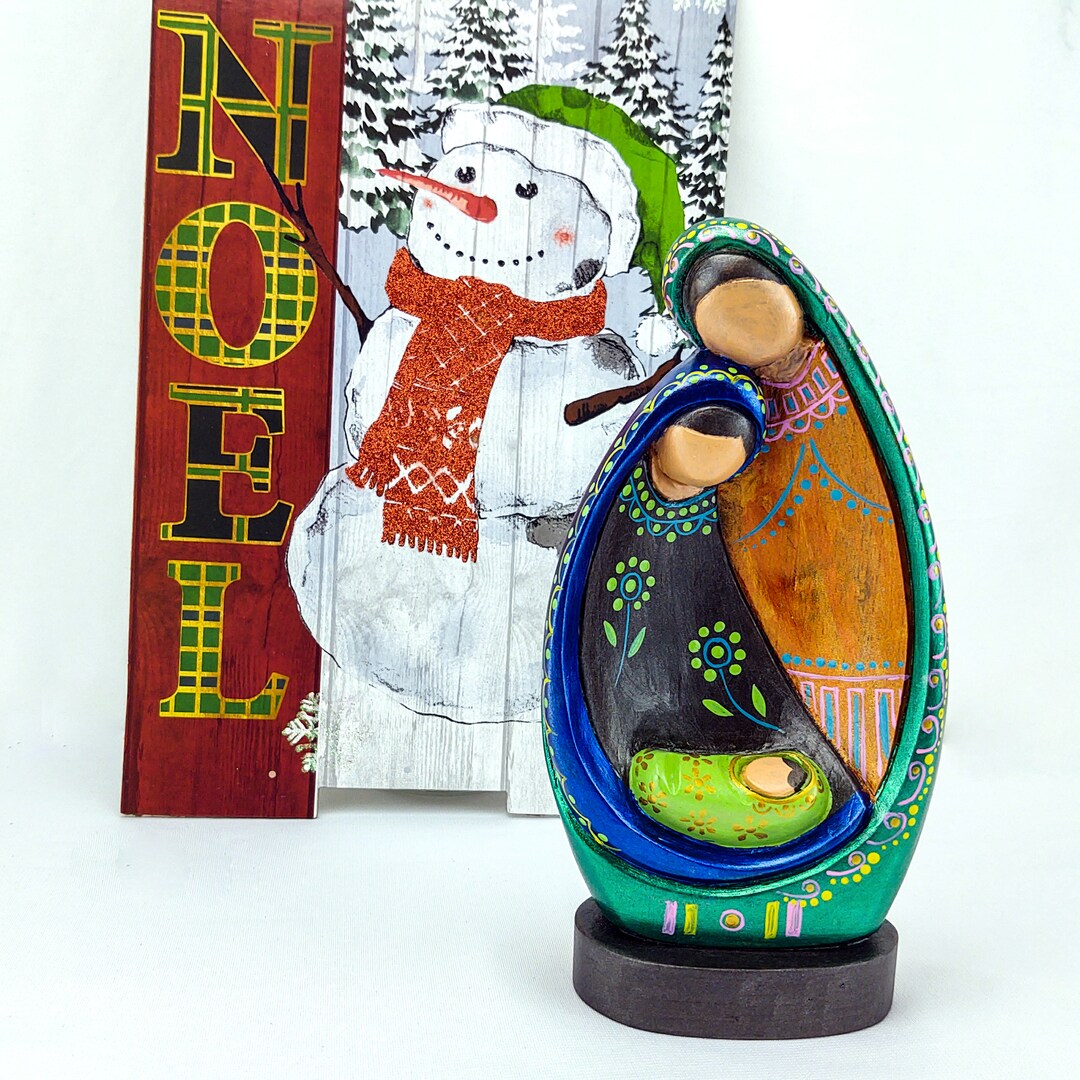 Multicolor Nativity Set | Rare Nativity Hand Carved on Wood From South ...