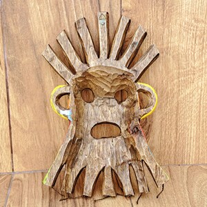 Tribal Art: Hand-carved Rainforest Wooden Mask Unique Rain - Etsy