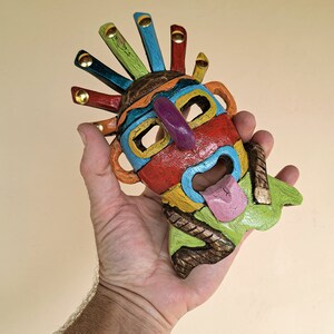 Authentic Mini Rainforest Tribal Mask Carved From Rare Wood Rainforest ...