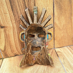 Hand Carved Aya Huma Mask: Rainforest Tribal Decor - Etsy