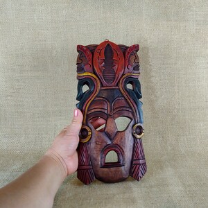 Hand Carved Cedarwood Tribal Mask: Rainforest Wall Hanging - Etsy