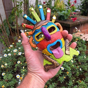 Authentic Mini Rainforest Tribal Mask Carved From Rare Wood Rainforest ...