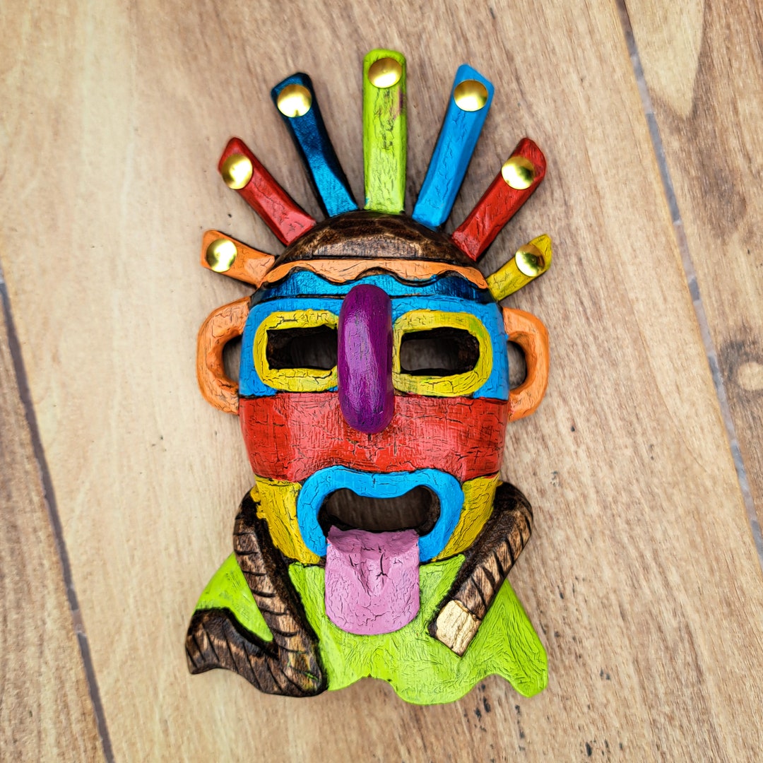 Rainforest Tribal Mask Made From Wood | Authentic Mini Rainforest ...