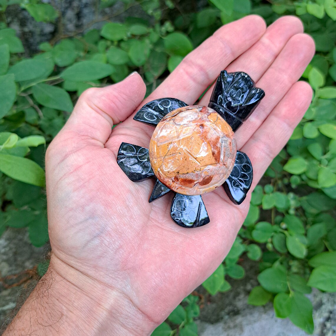 Hand Carved Sea Turtle Natural Gemstone Turtles Carved | Etsy