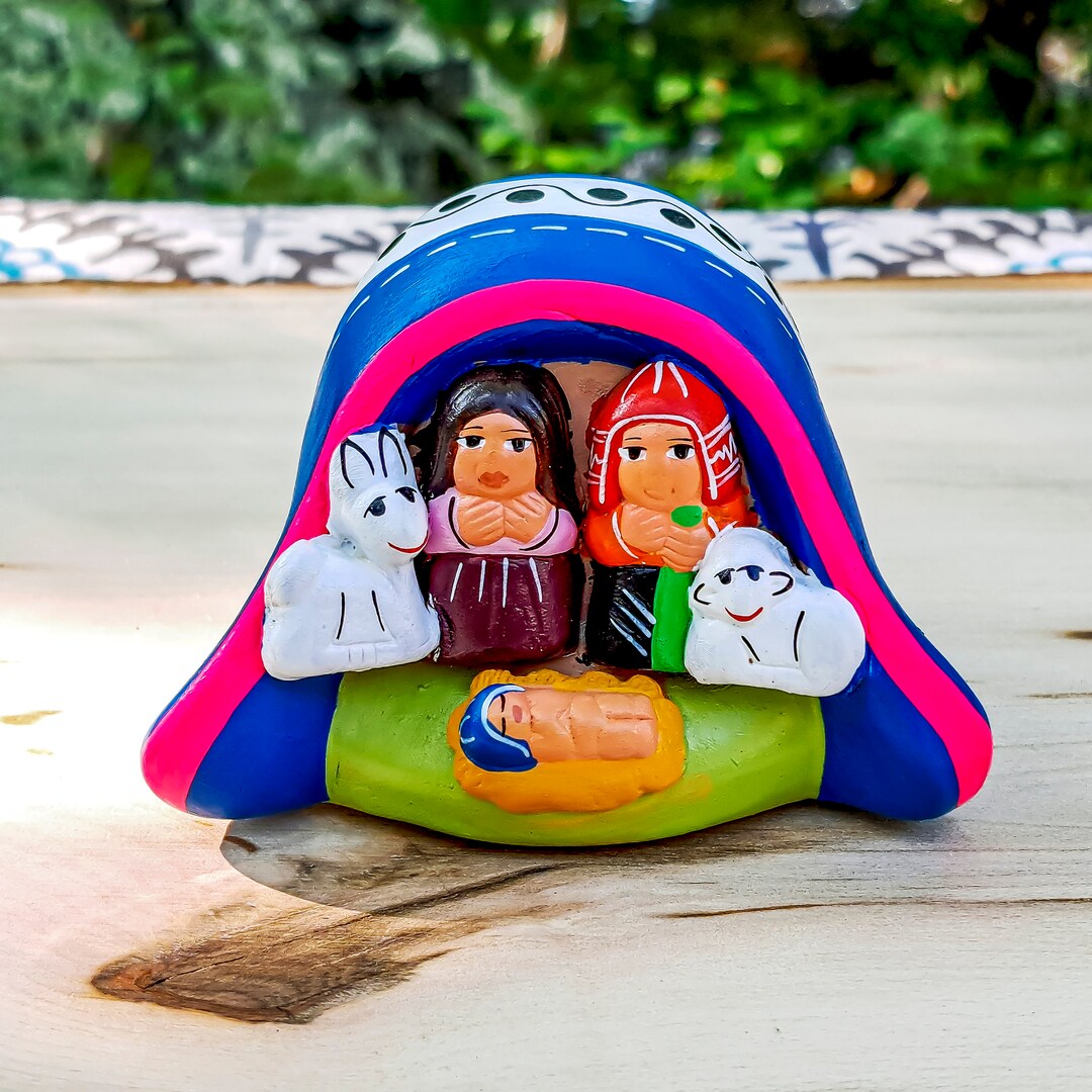 Little Indigenous Hut Nativity - Unique South American Creche ...