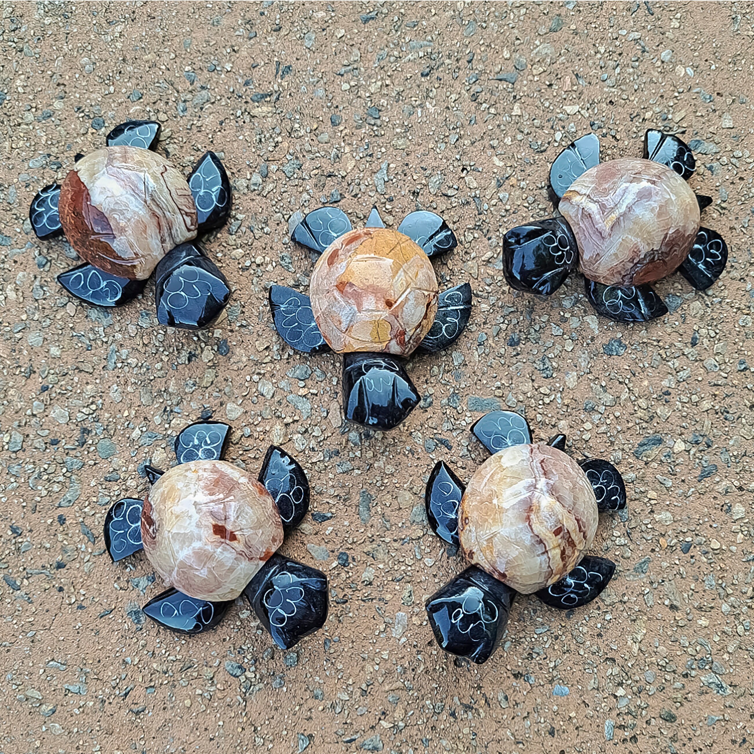 Hand Carved Sea Turtle Natural Gemstone Turtles Carved | Etsy