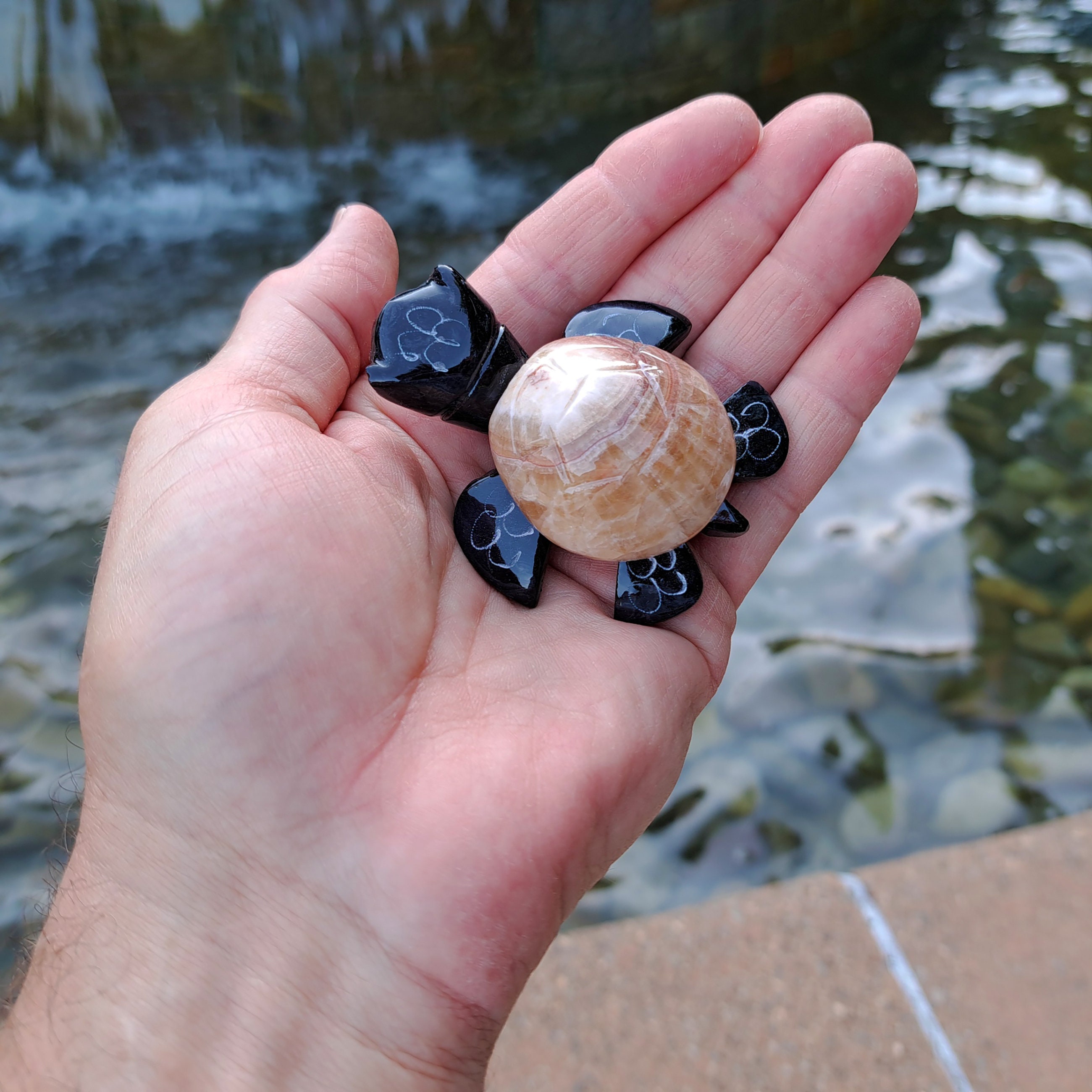 Hand Carved Sea Turtle Natural Gemstone Turtles Carved - Etsy