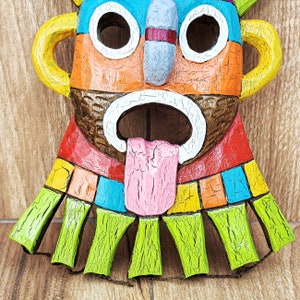 Tribal Art: Hand-carved Rainforest Wooden Mask Unique Rain - Etsy