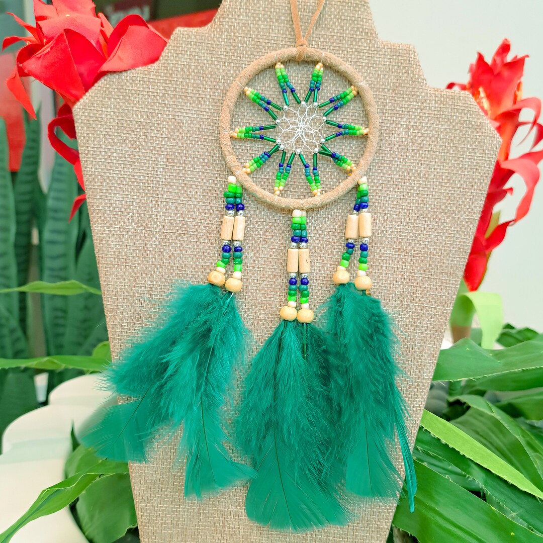 Authentic Dreamcatcher | Protection Feather Wall Hanging | Boho Indian ...