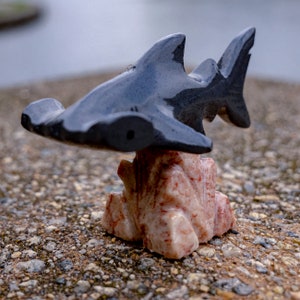 Carved Stone Hammer Head Sharks Colorful Hand Carved Sharks - Etsy