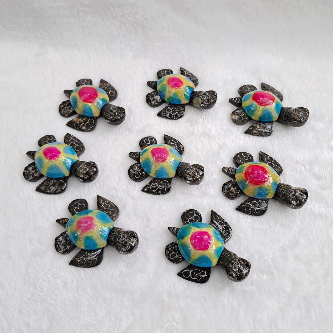 Marble and Onyx Sea Turtles Unique Multi-color Collectibles - Etsy