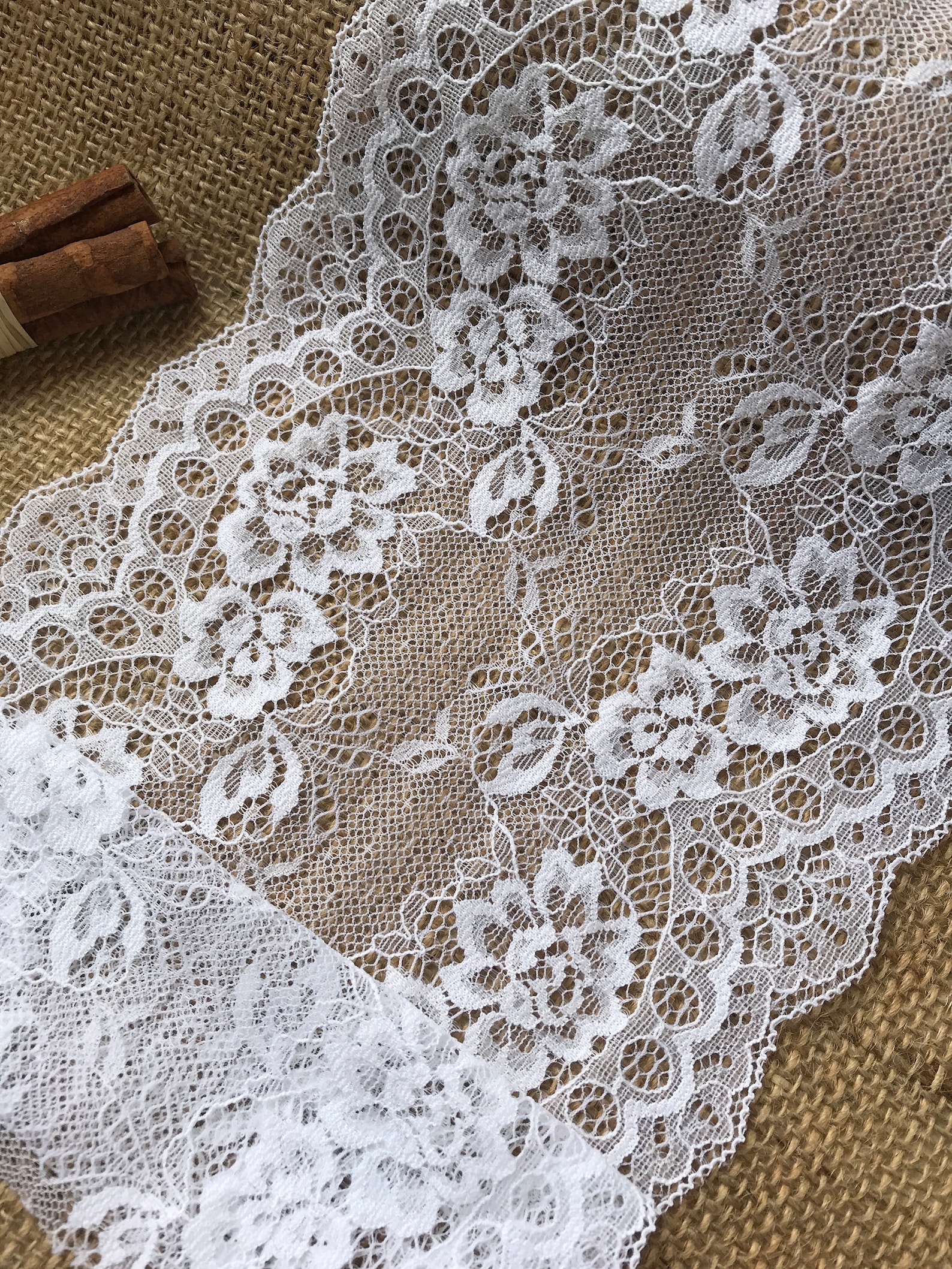 The Lace Co. Ivory Soft Clipped Wide Lace Trim 7.5" / 19 Cm - Etsy