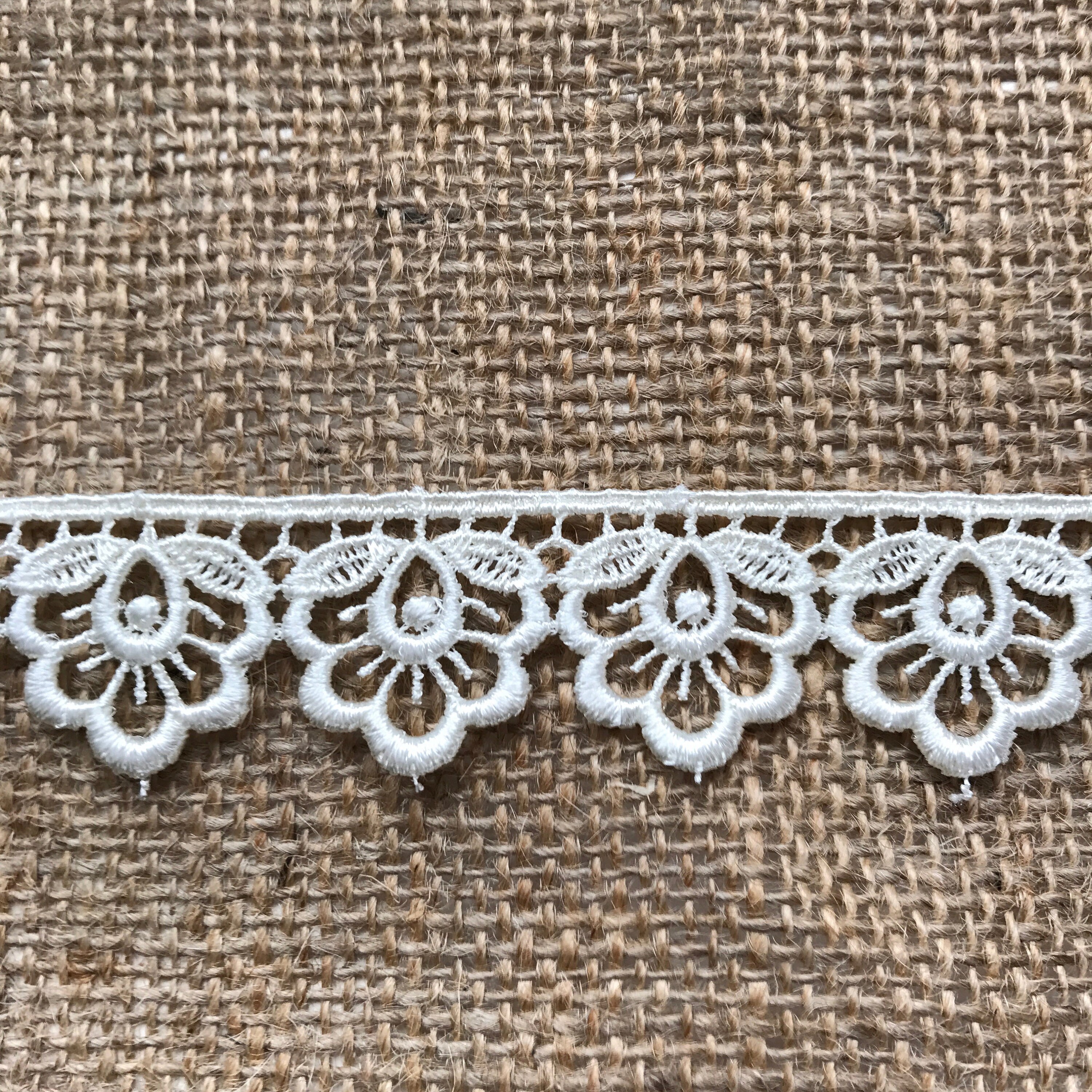 The Lace Co. Quality Guipure Trim 2.6 Cm/1' Wide White, Ivory, Black ...