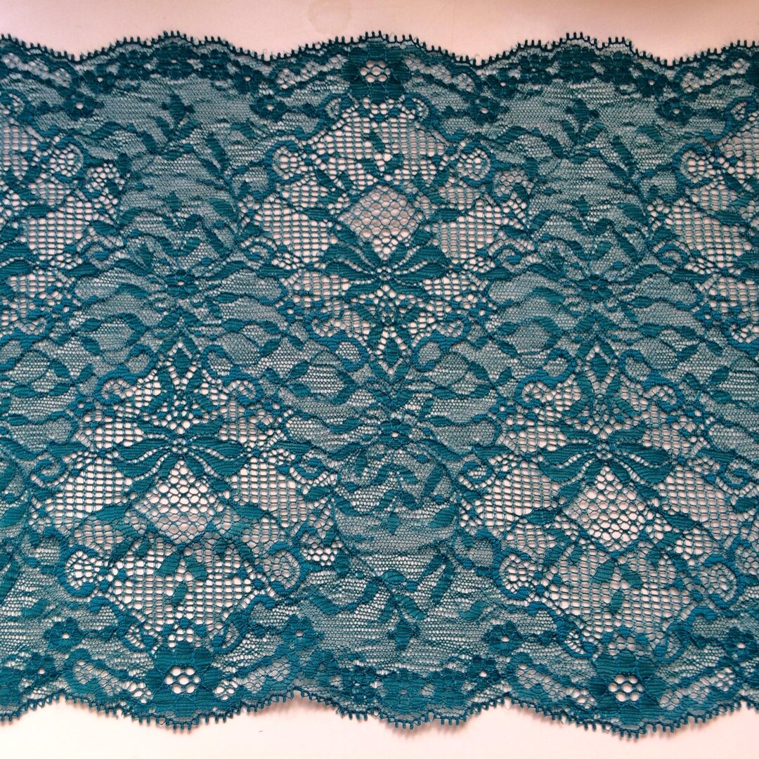 The Lace Co. 5m Emerald Green Soft Clipped Lace 7.5" / 19 Cm - Etsy
