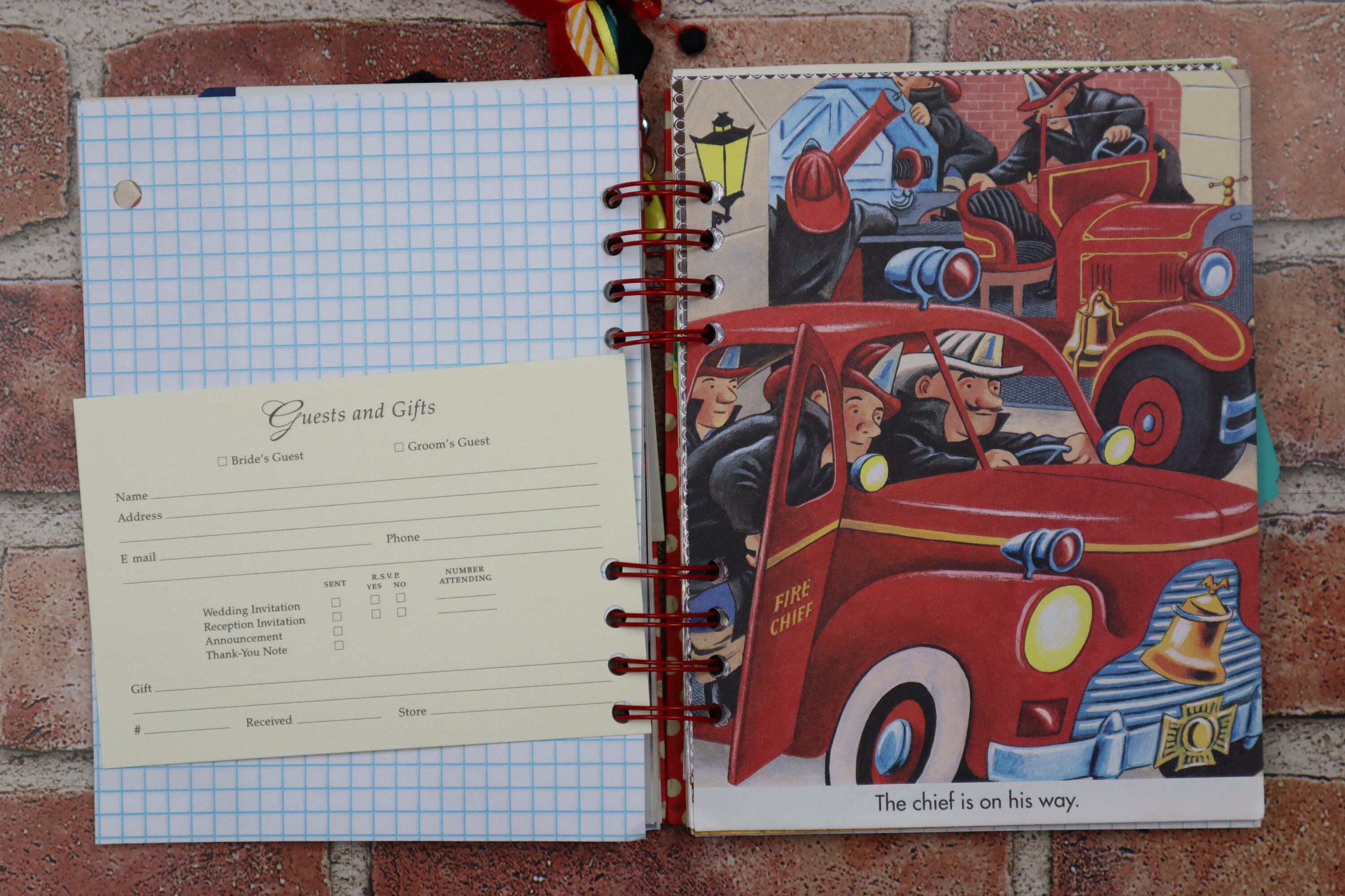 The Fire Engine Book Little Golden Book Free Shipping Notebook Spiral ...