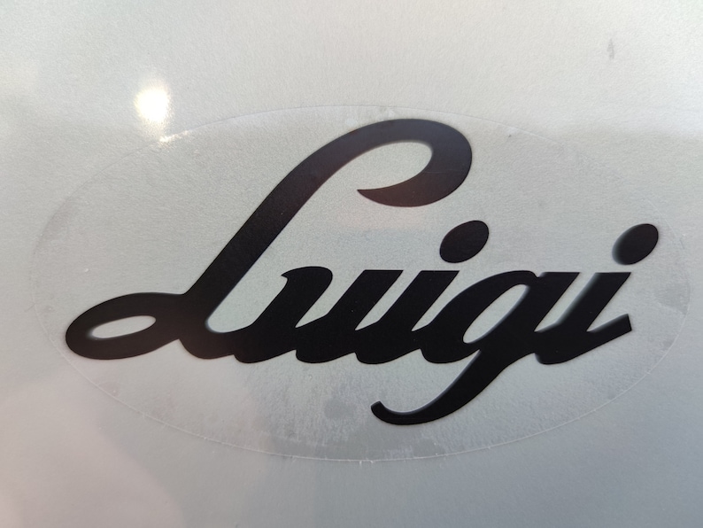 FIAT 500 Luigi, Car Sticker, Tuning Dimensions 10 X 5.3cm OVAL ...