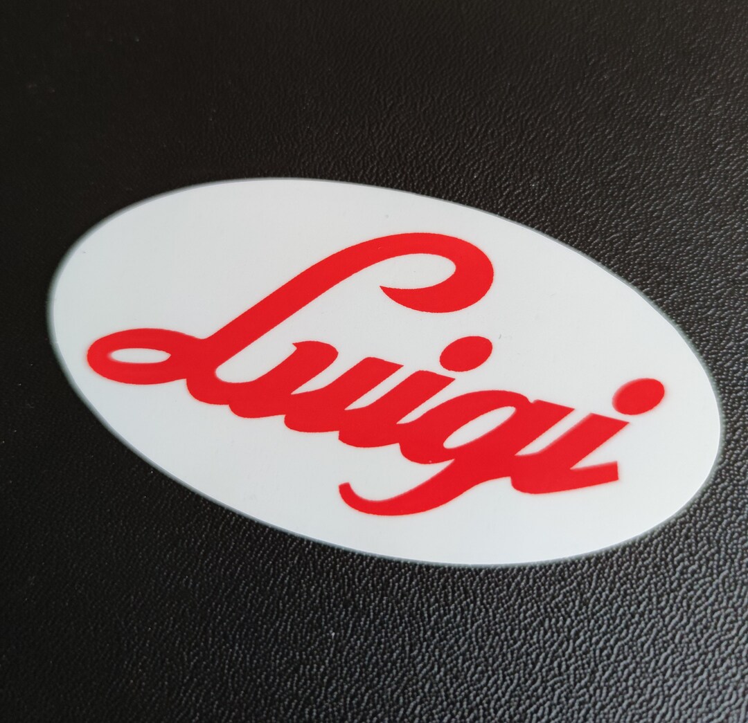 FIAT 500 Luigi, Car Sticker, Tuning Dimensions 10 X 5.3 Cm OVAL Red ...