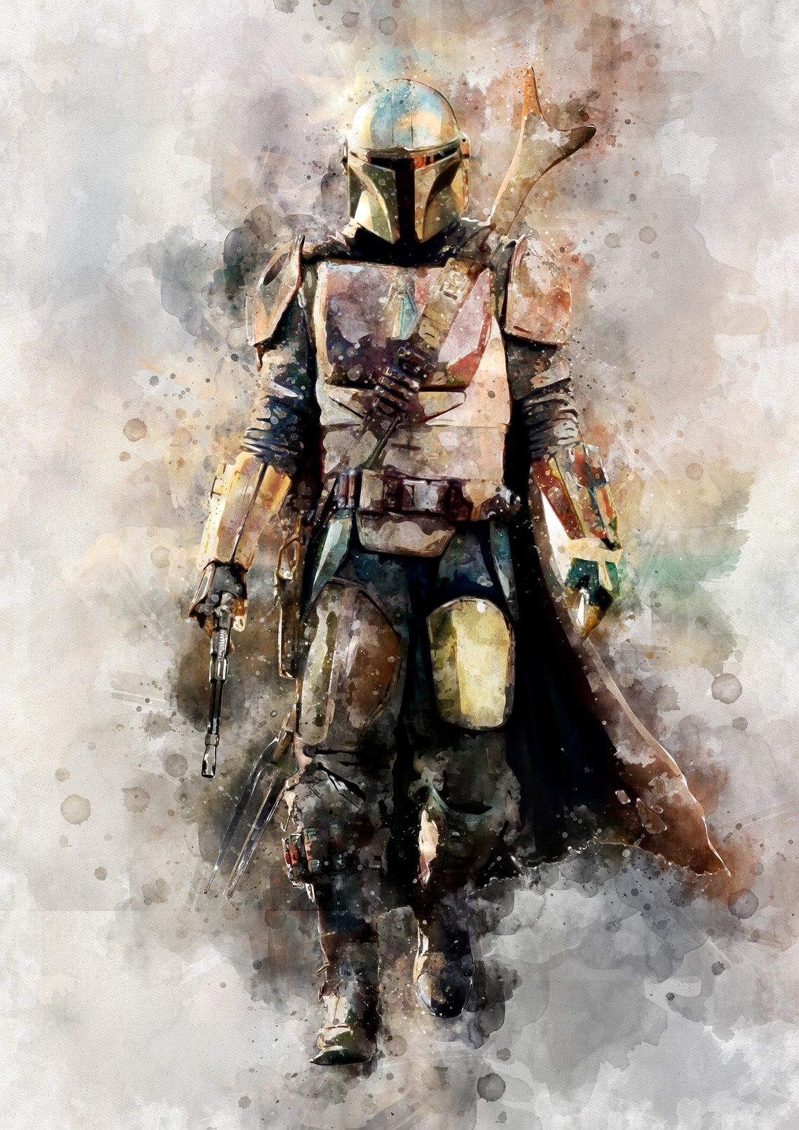 Mandalorian Poster Star Wars Wall Art Star Wars Decor Star - Etsy