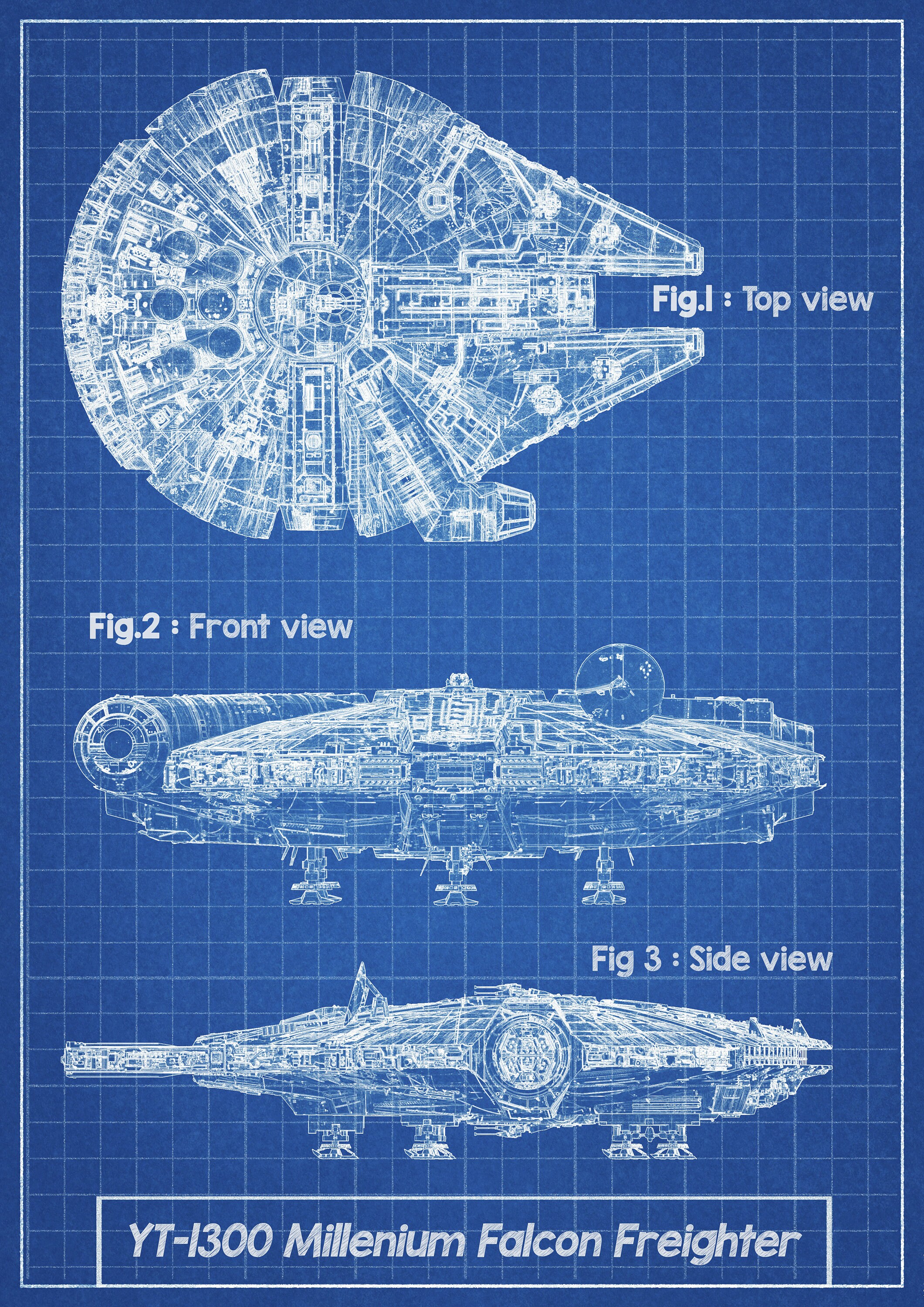 Millennium Falcon Side View