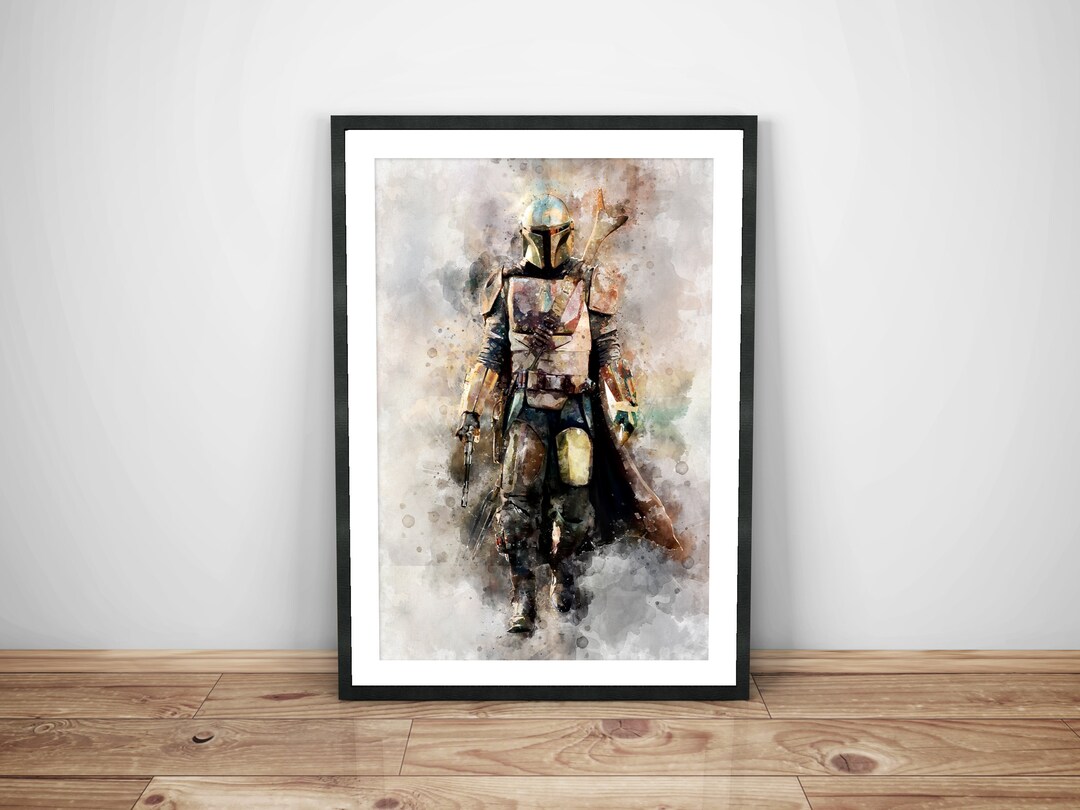 Mandalorian Poster, Star Wars Wall Art, Star Wars Decor, Star Wars Art ...