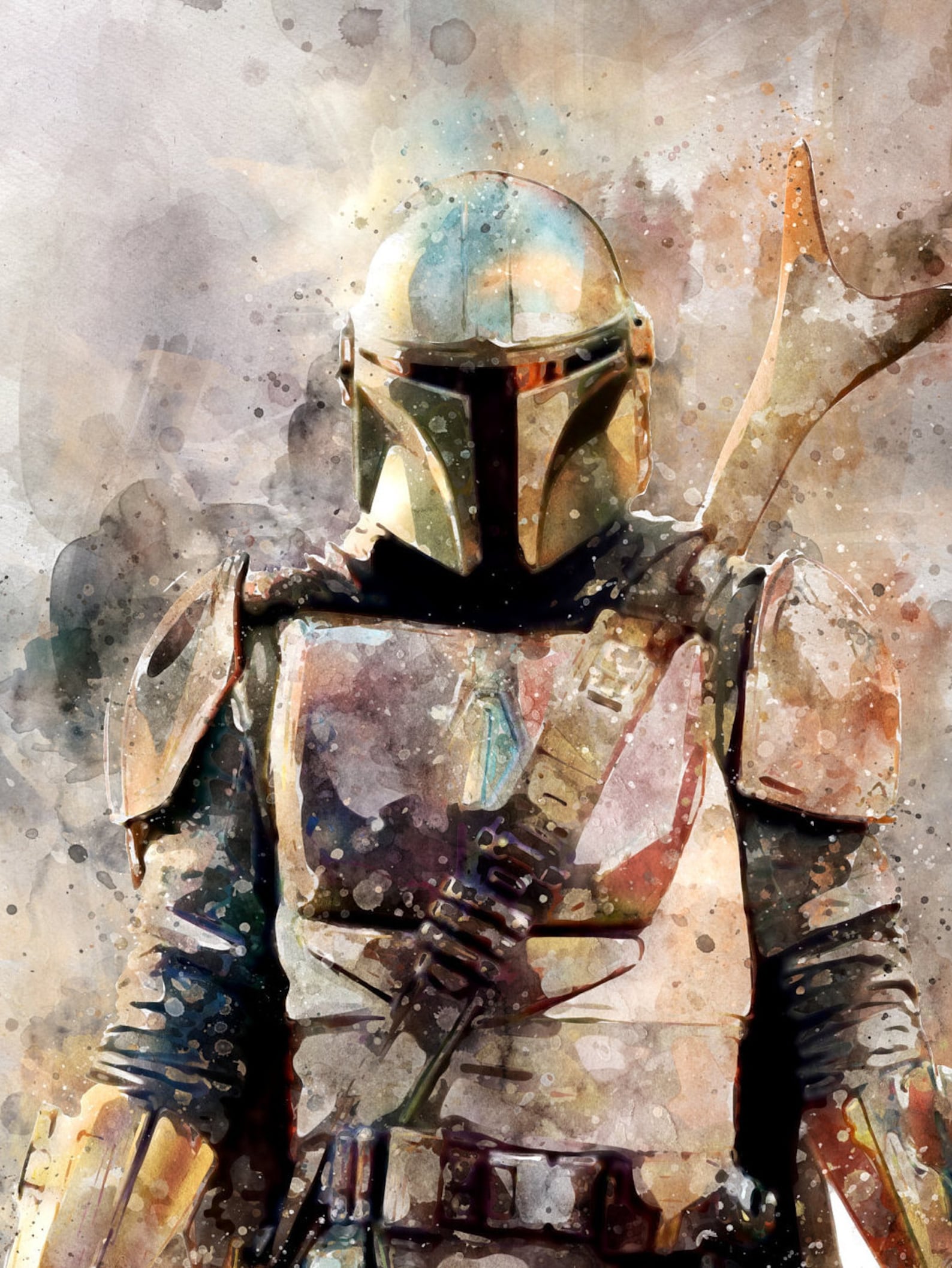Mandalorian Poster Star Wars Wall Art Star Wars Decor Star - Etsy