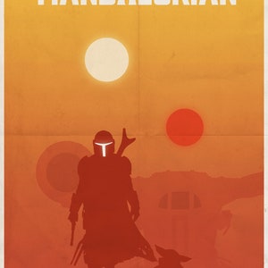 Mandalorian Poster, Star Wars Wall Art, Star Wars Decor, Star Wars Art ...