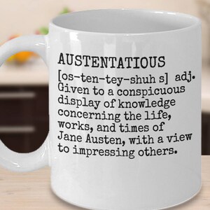 Jane Austen Mug, Funny Jane Austen Gift, Literary Mug, Austenite ...