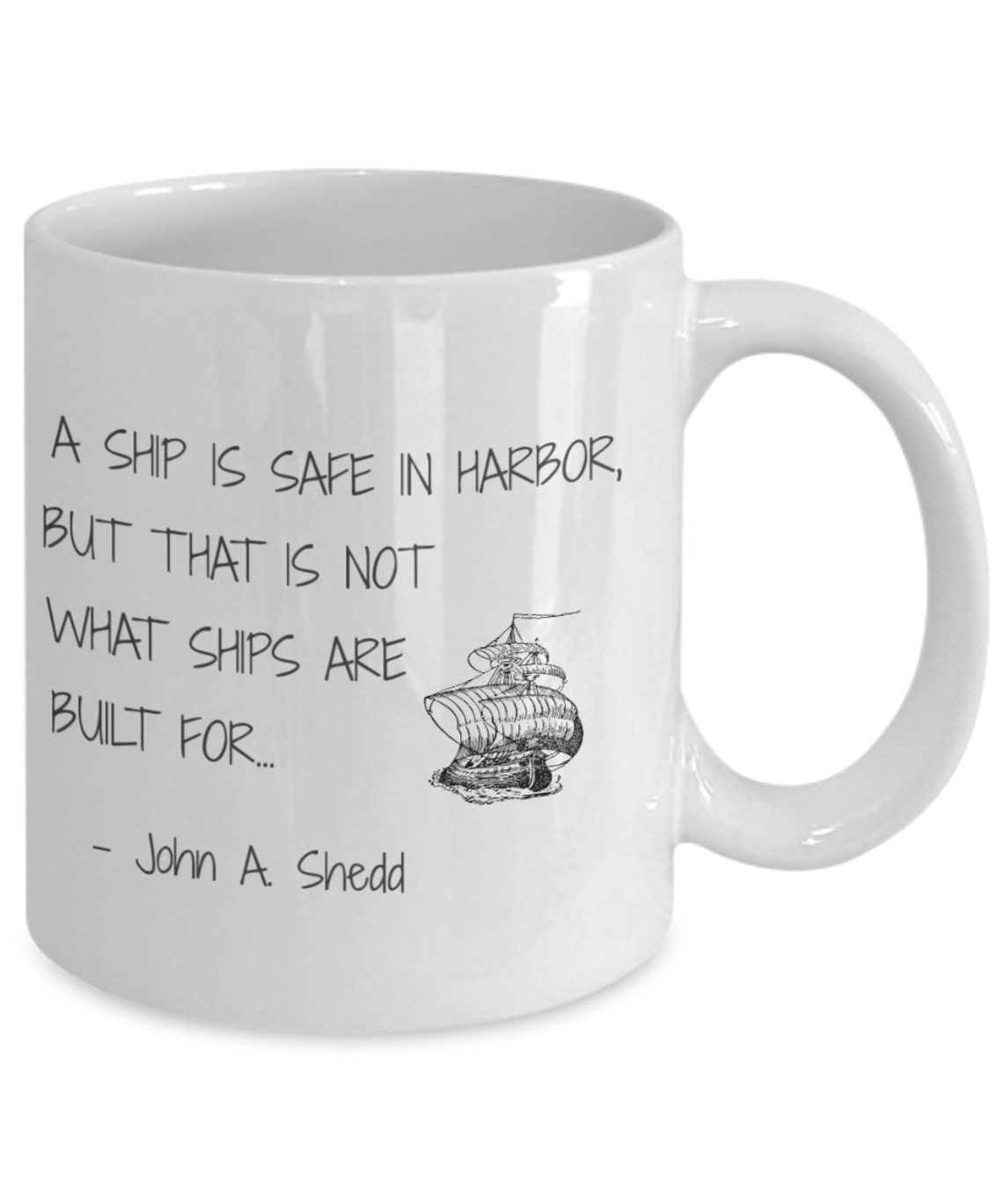 SHIP SAFE HARBOR Meaningful Quote Inspiring Mug Uplifting Mug Courage ...