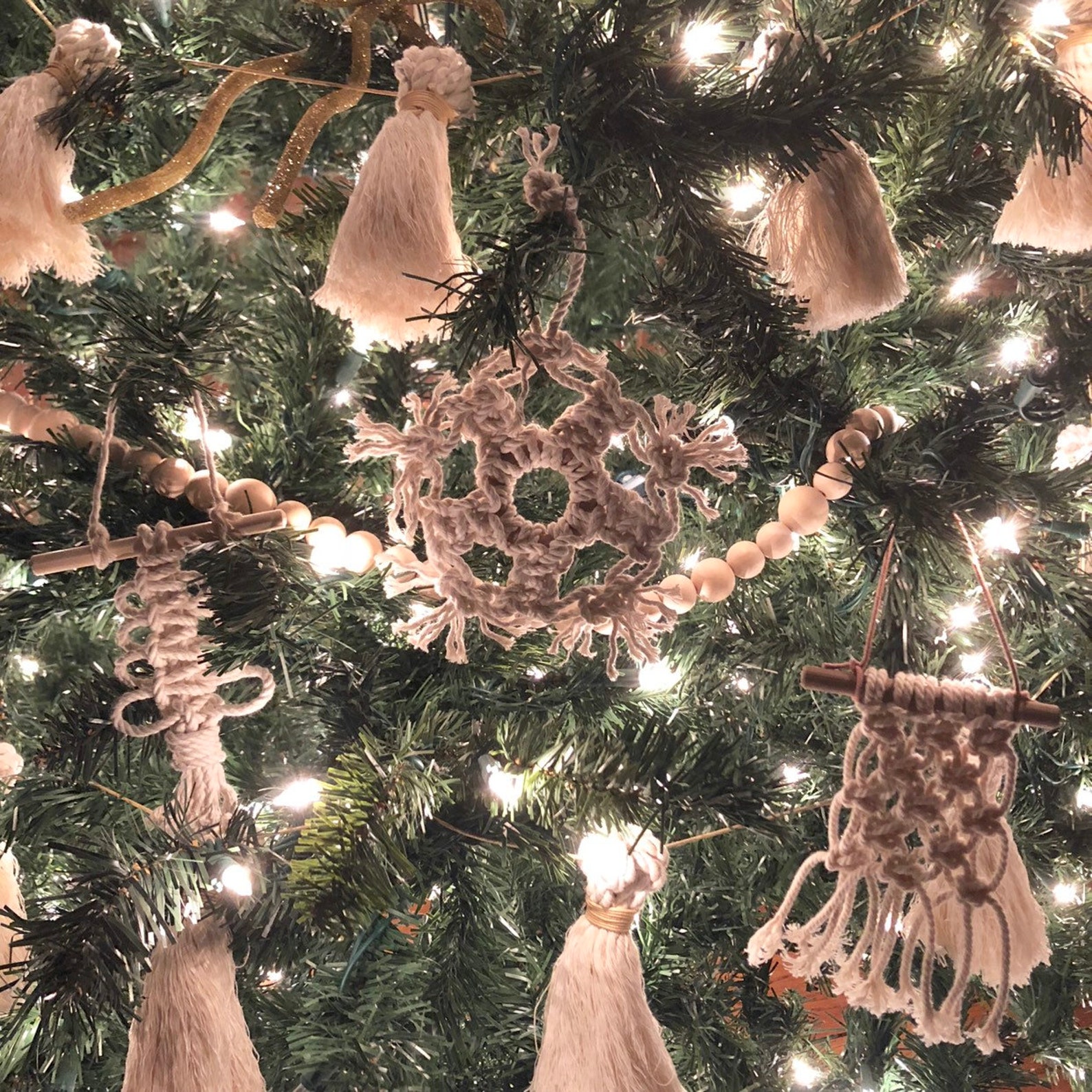 Macrame Holiday Ornament Christmas Ornament Kits PDF DIY Craft Macrame ...