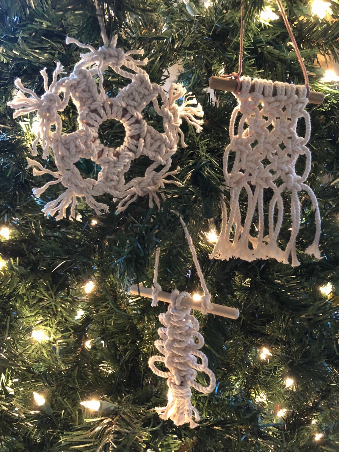 Macrame Holiday Ornament Christmas Ornament Kits PDF DIY Craft Macrame ...