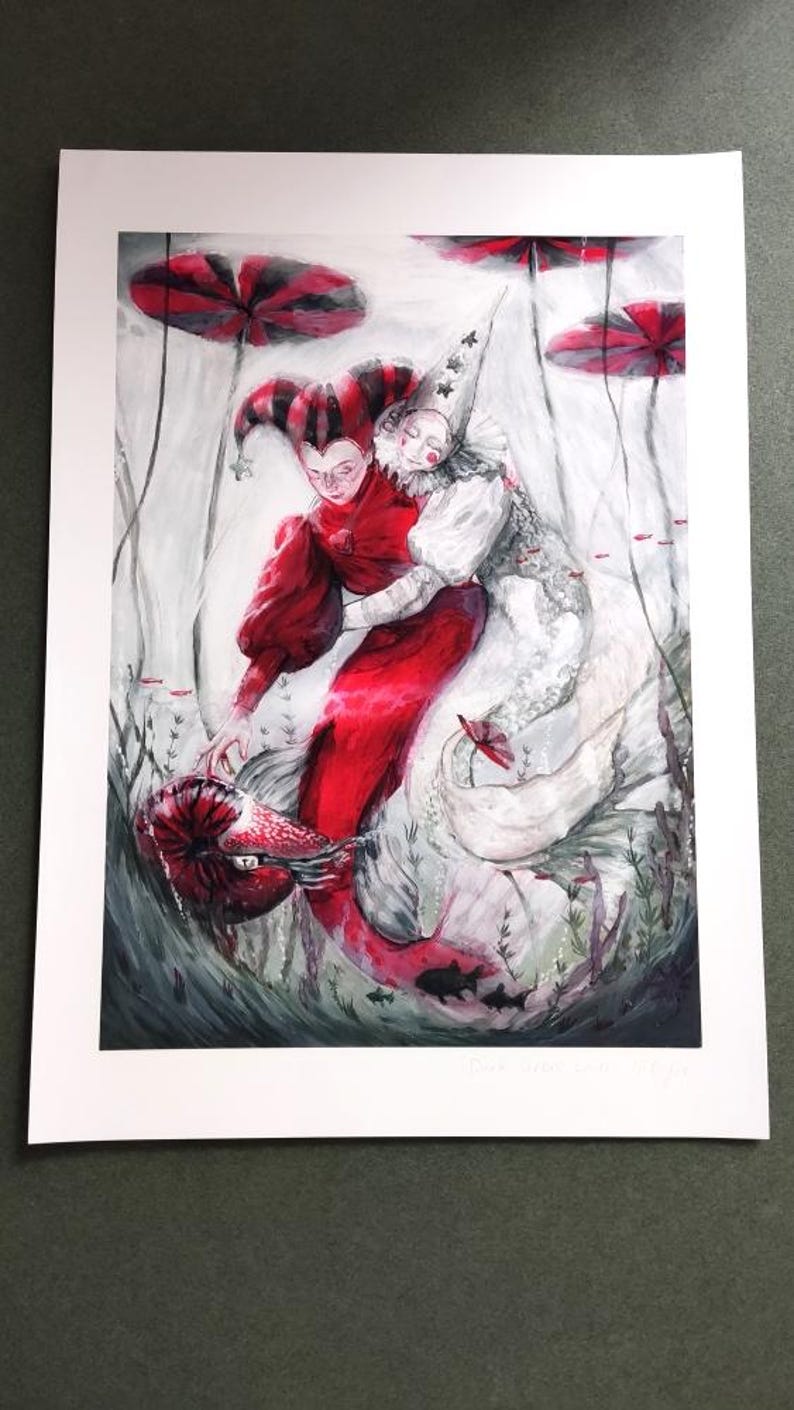 A4 Print "dark Circus Lovers", #mermay2026, Wall Decoration, Original ...