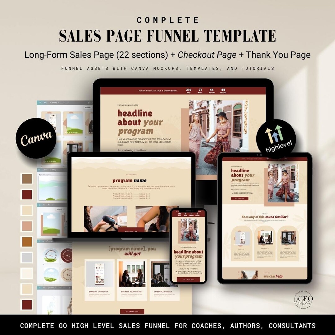 Gohighlevel Complete Sales Funnel for Coaches, Authors, Consultants ...