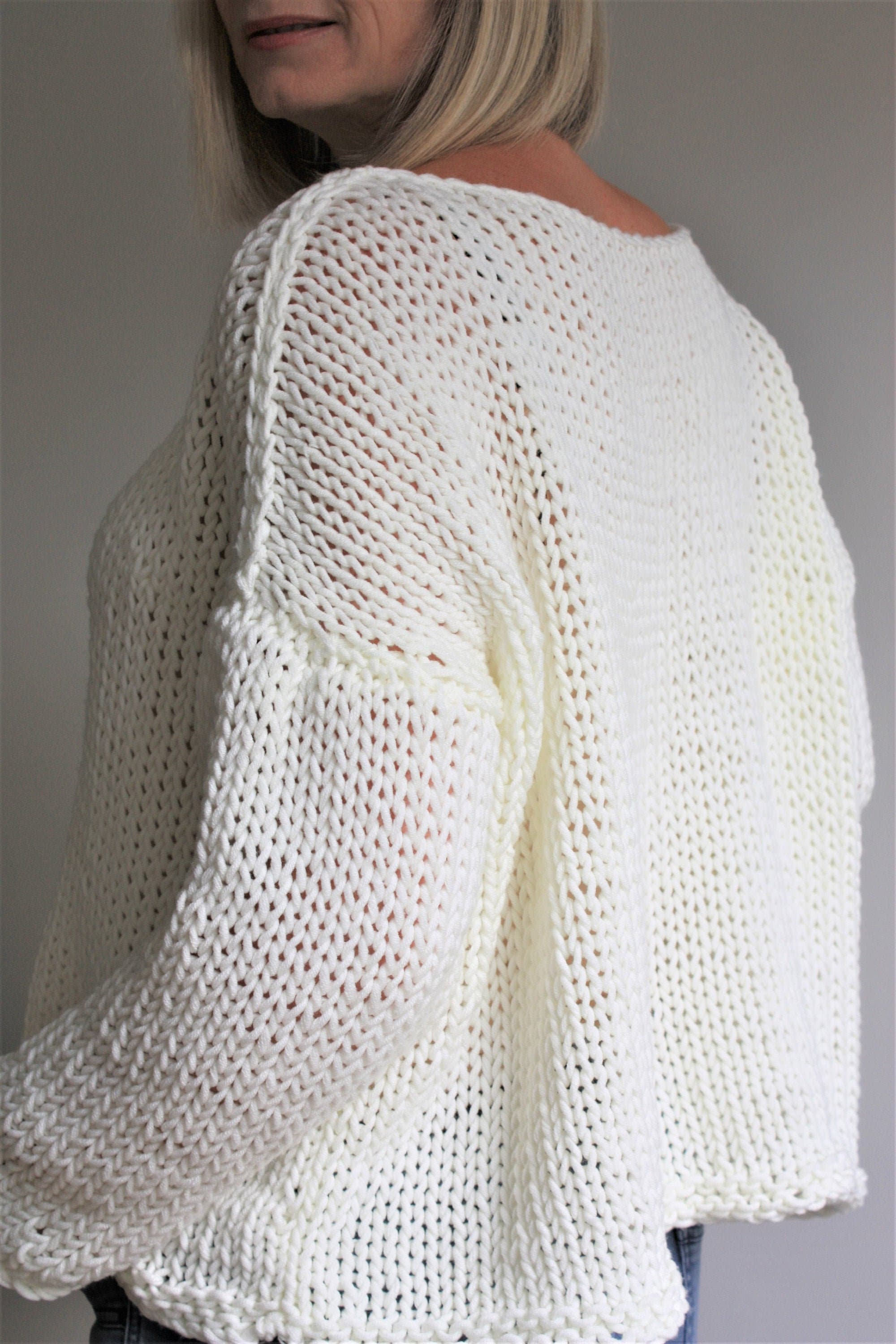 Knitting Pattern Easy Knit Jumper Pattern Beginner Knit - Etsy UK