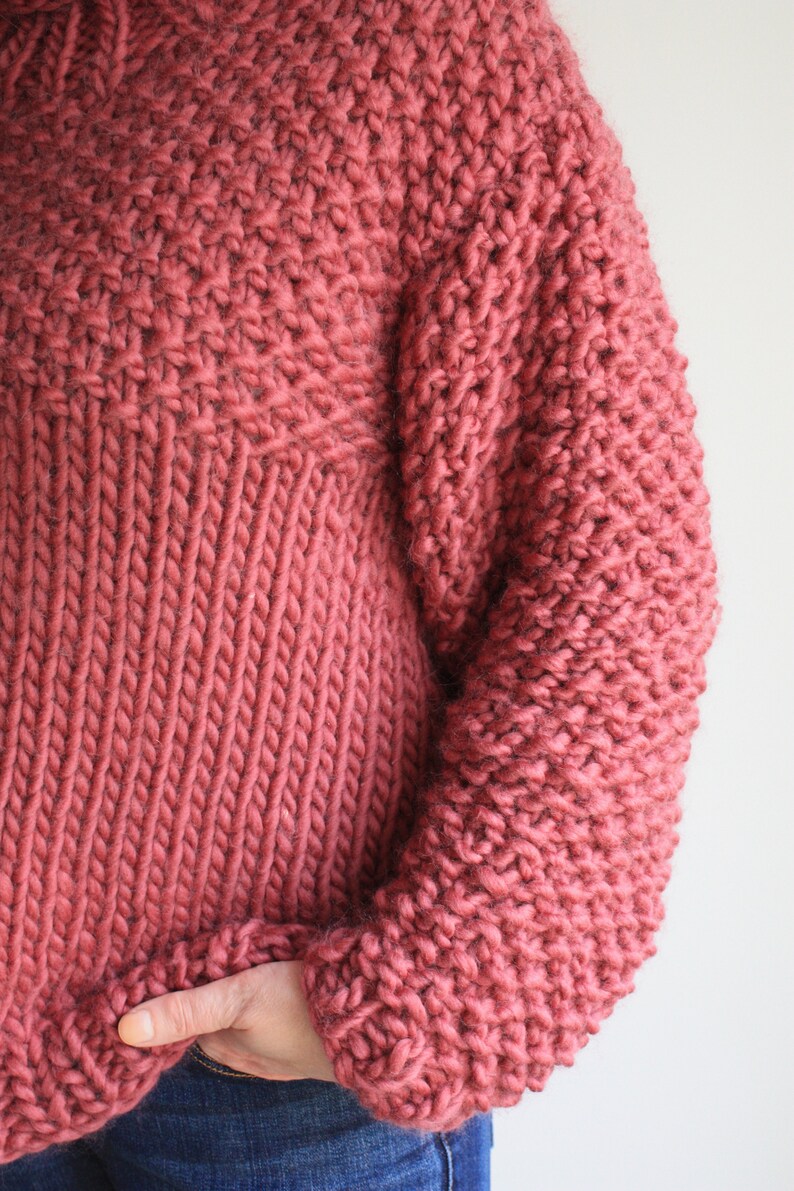 Chunky Knit Sweater Pattern: Beginner Friendly Oversized Jumper (PDF ...