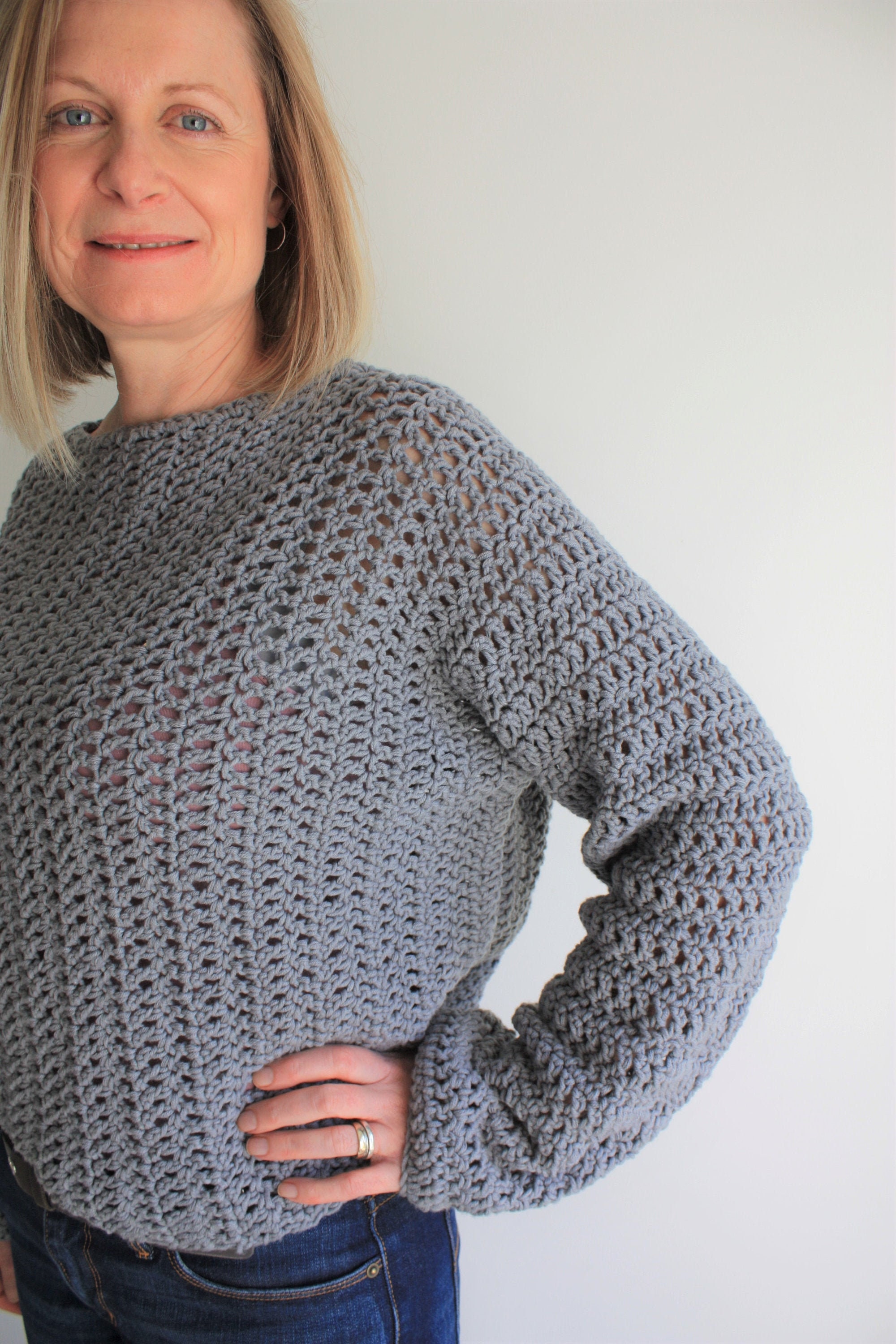 Crochet Pattern Easy Crochet Sweater Beginner Crochet | Etsy