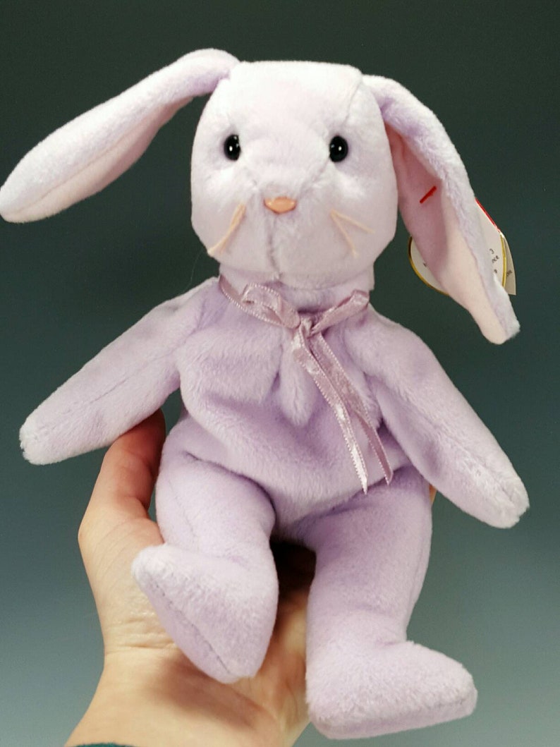 TY Beanie Baby FLOPPITY Lavender Easter Bunny | Etsy