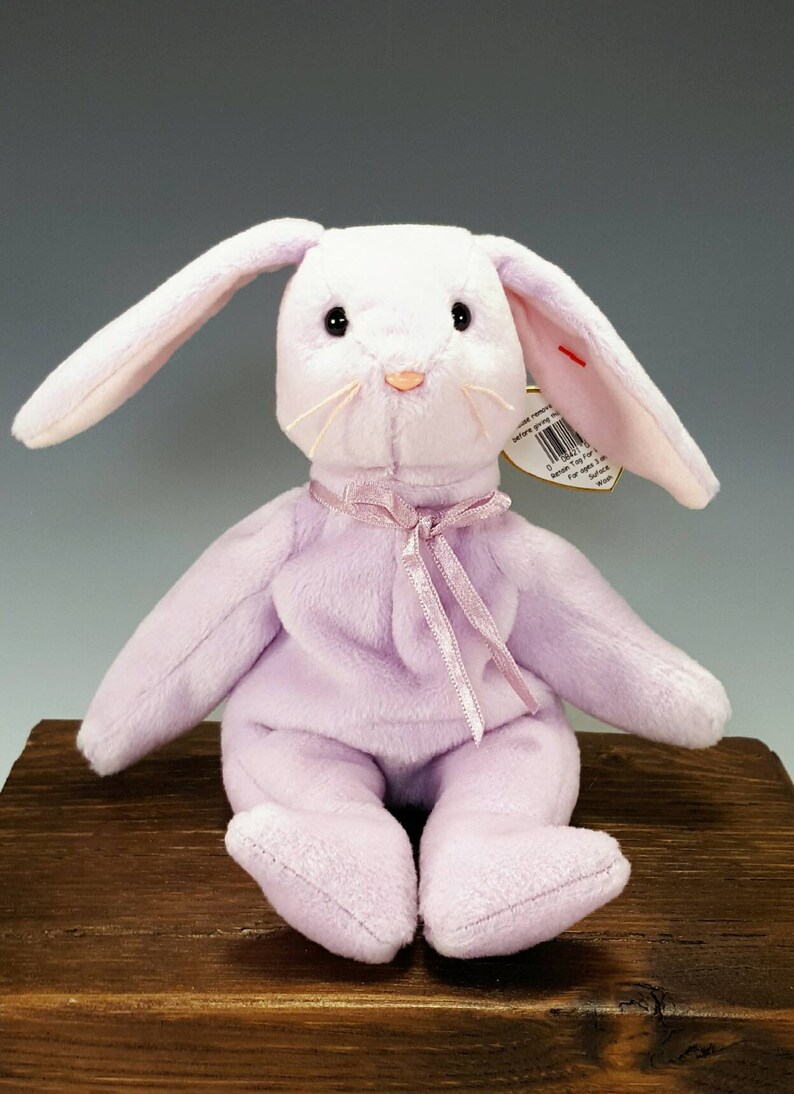 TY Beanie Baby FLOPPITY Lavender Easter Bunny | Etsy
