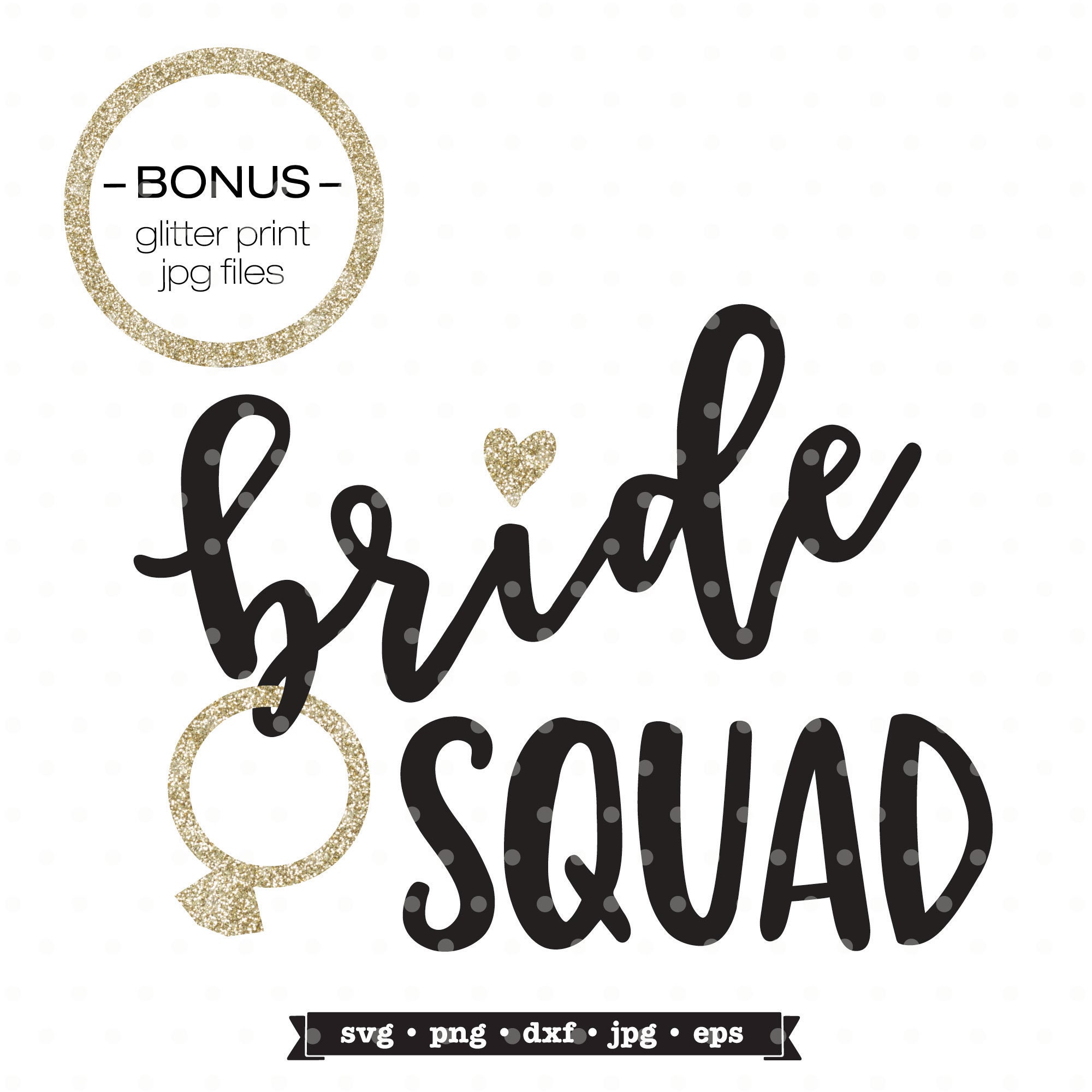 Bride Squad Svg Bridesmaid Shirt Svg Design Bridal Party Etsy