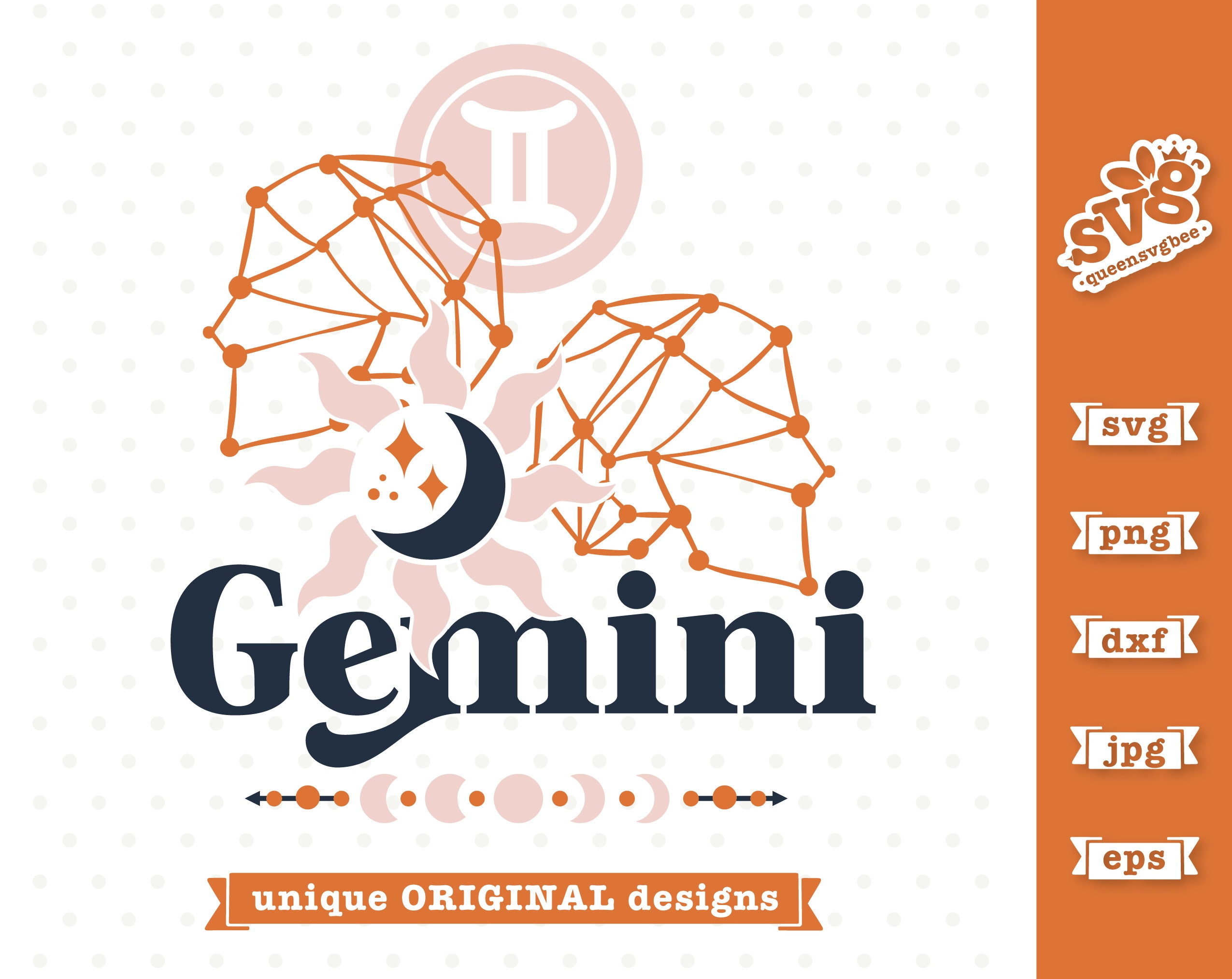 Gemini SVG Zodiac Svg Zodiac Sign Svg Celestial Svg - Etsy Canada