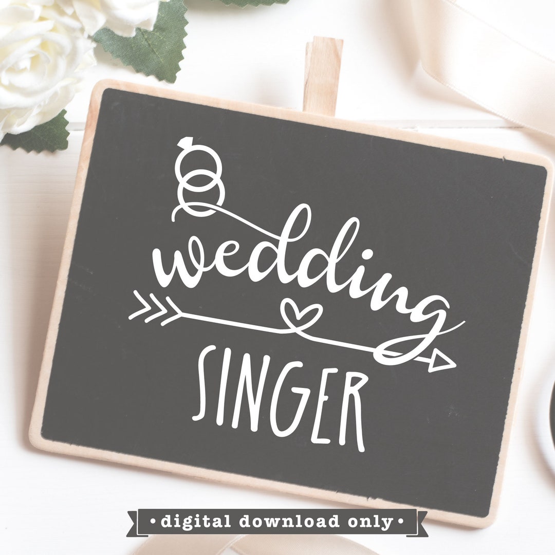 Wedding Singer SVG File: Bridal Party Iron-on Design (digital Download ...