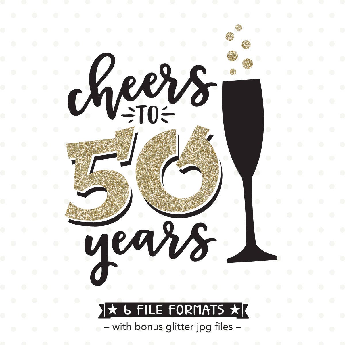 50th Birthday SVG Cheers to 50 Years SVG File 50th | Etsy