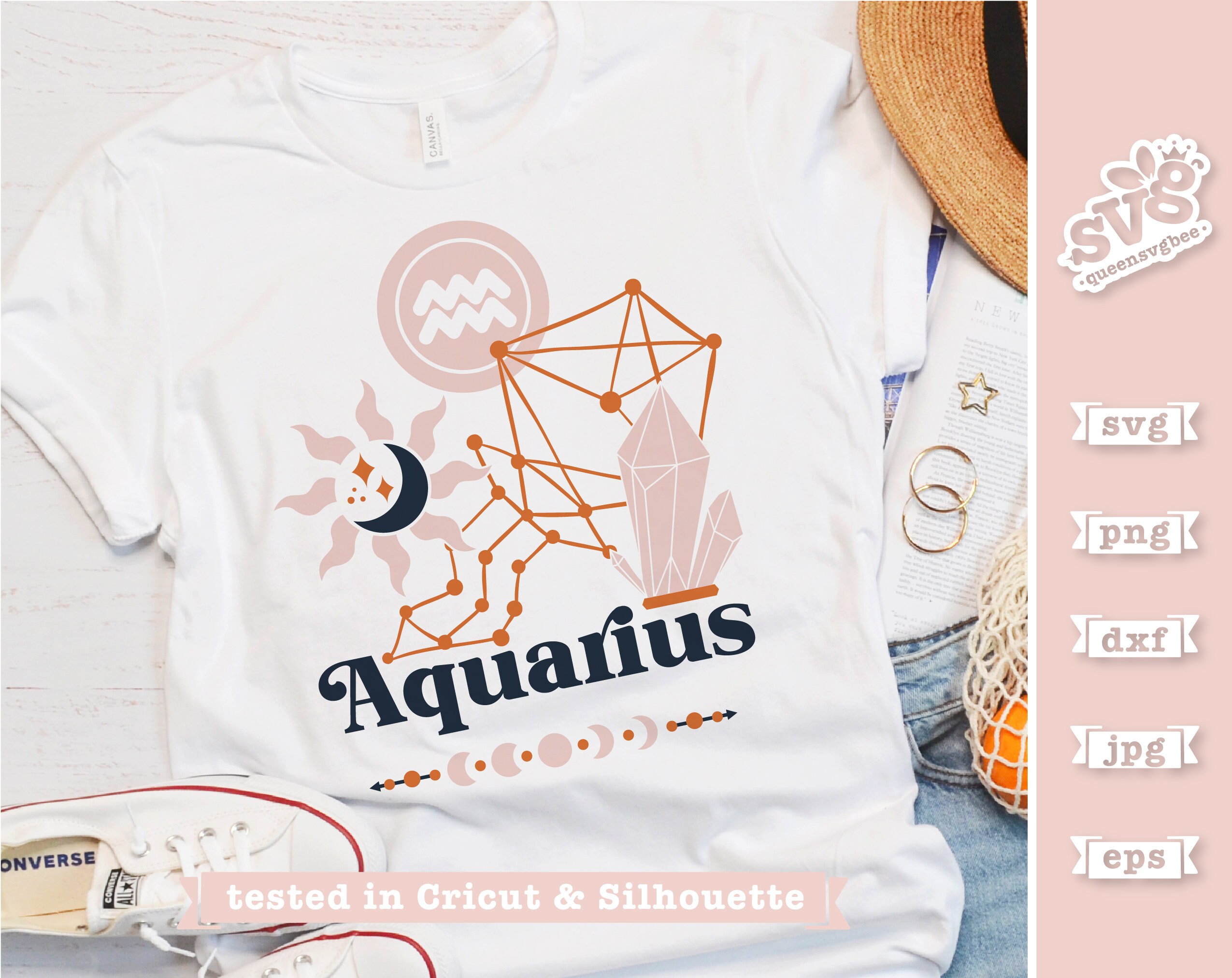 Aquarius SVG Zodiac Svg Zodiac Sign Svg Celestial Svg - Etsy