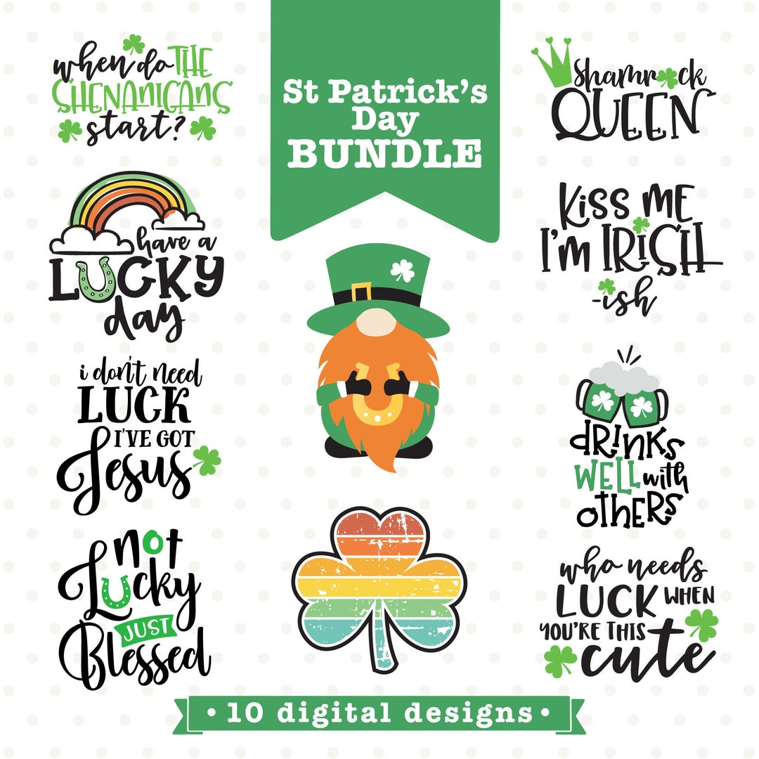 St Patrick's Day SVG Bundle St Patricks Day PNG Bundle St Patrick's Day ...
