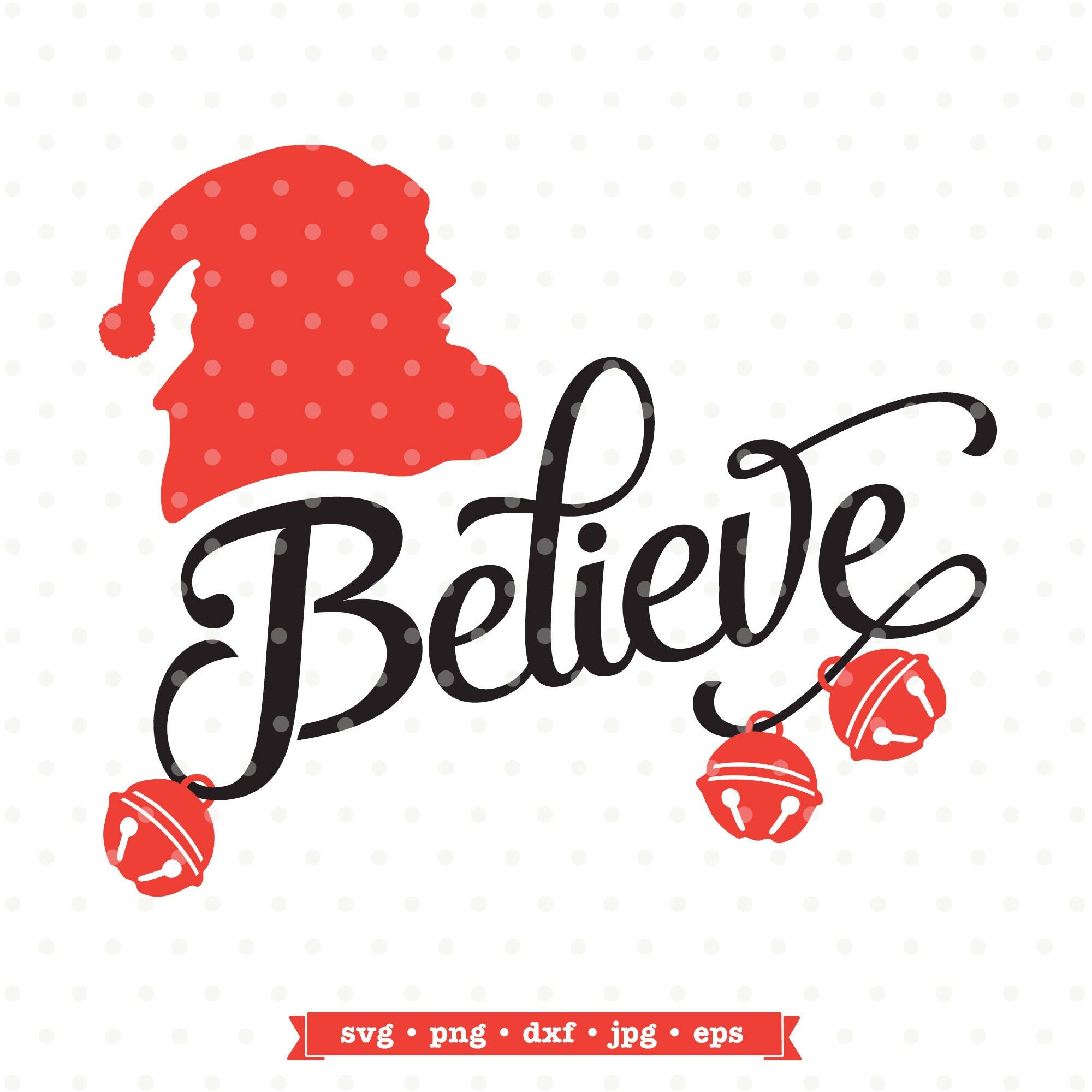 Santa SVG file Christmas svg cut file Believe SVG Christmas | Etsy